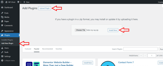 Install Wp Ghost Free Plugin