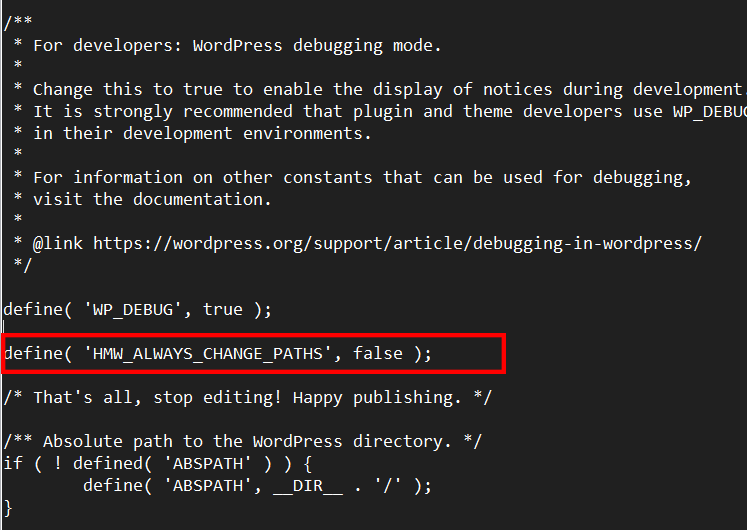 Change Paths in Admin Dashboard